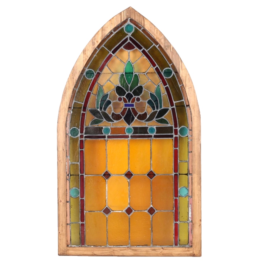Antique Arched Stained Glass Window | EBTH