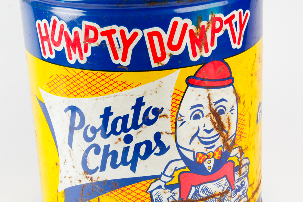 Vintage 1950's Humpty Dumpty Potato Chips Tin | Everything But The House