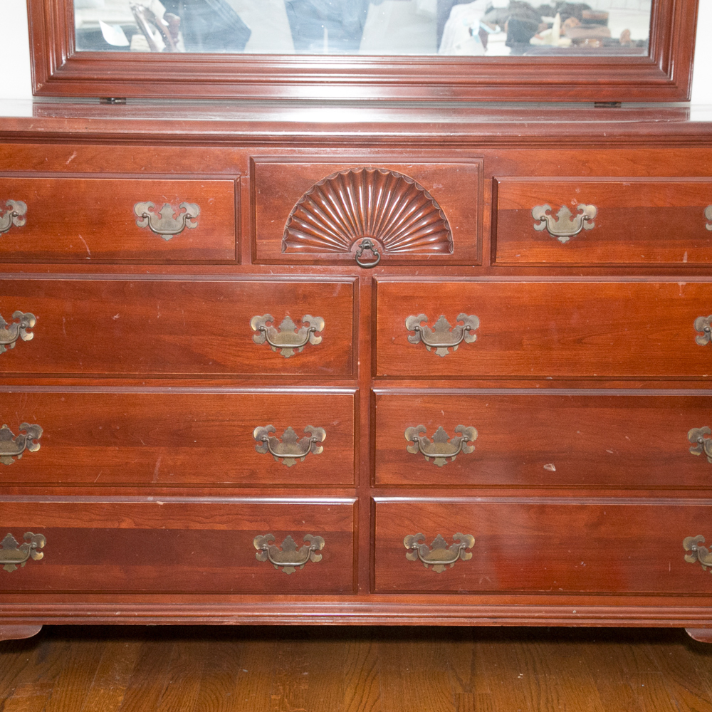 Vintage Kling Cherry Bureau with Mirror | EBTH