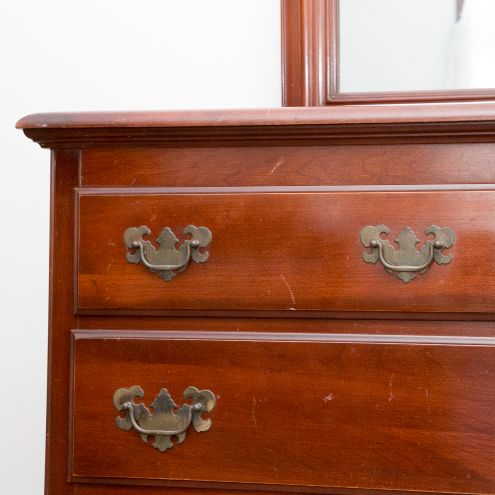 Vintage Kling Cherry Bureau with Mirror | EBTH