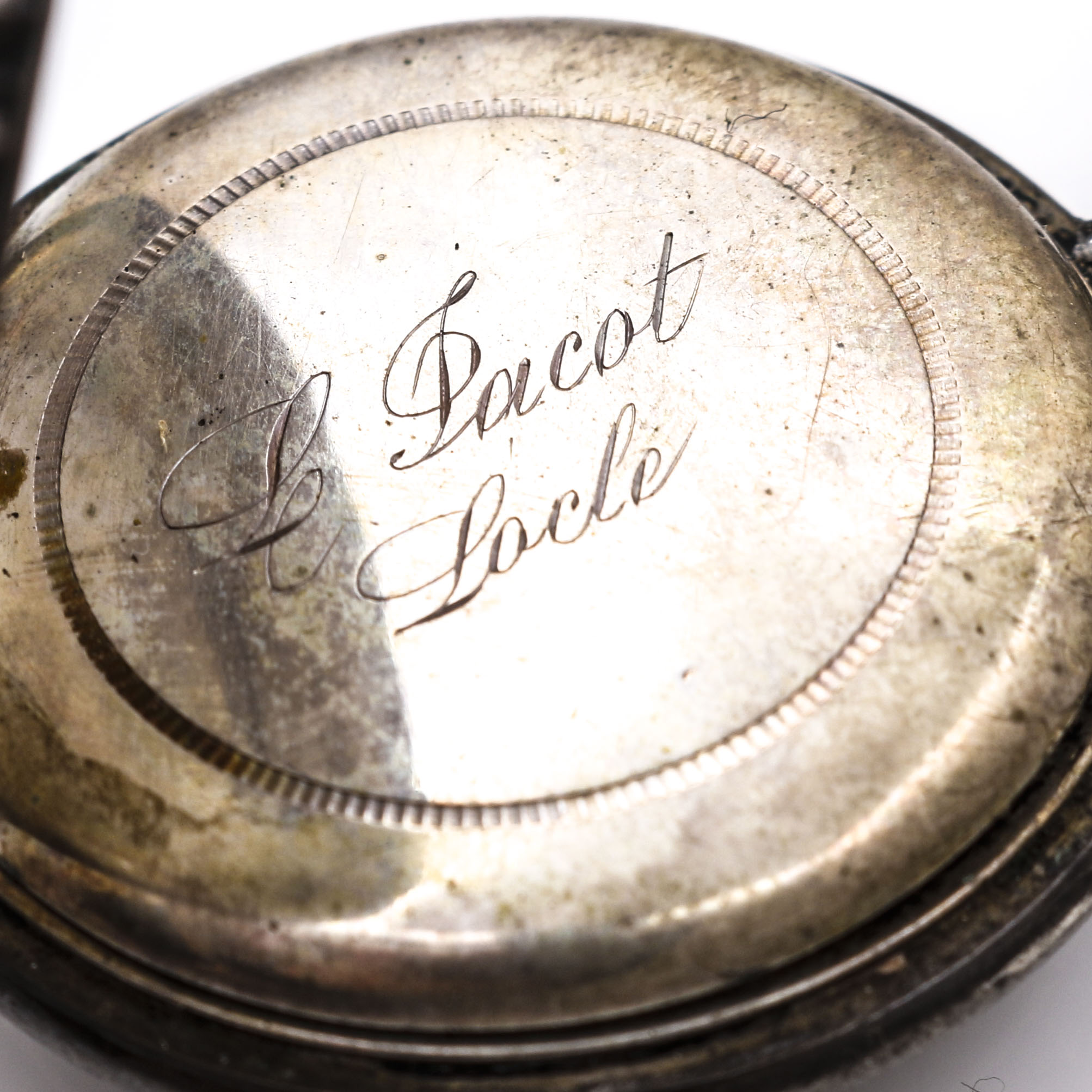 800 Silver Floral Pocket Watch and Silver Tone Spherical Pocket Watch ...