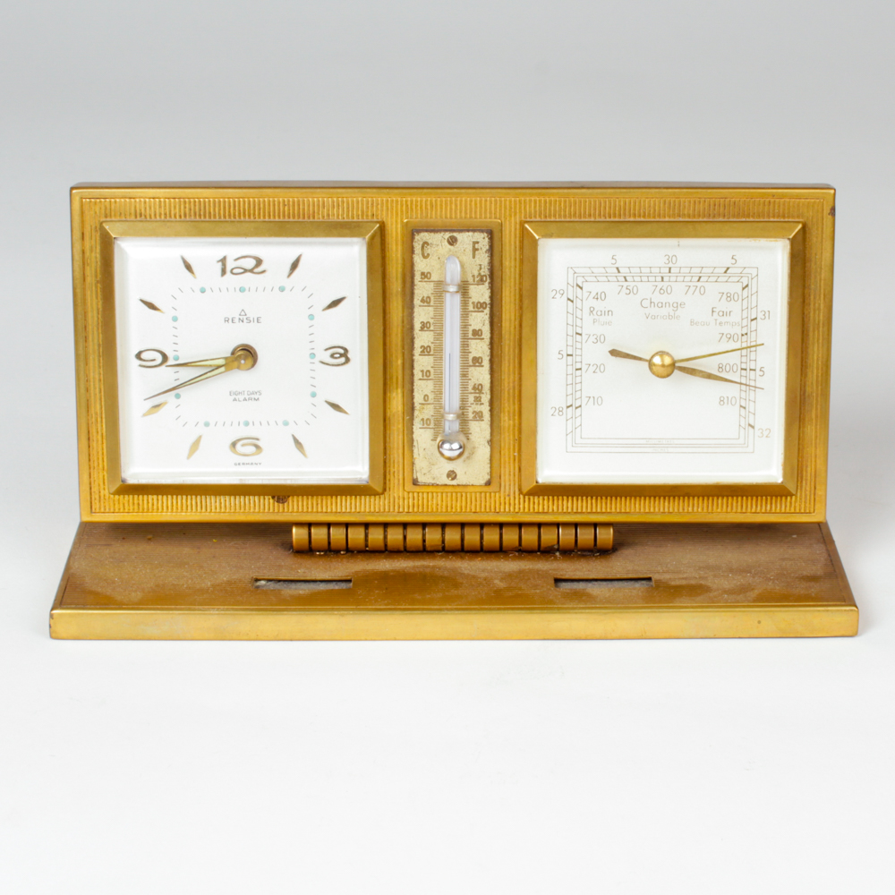 Vintage Rensie Clock and Barometer | EBTH