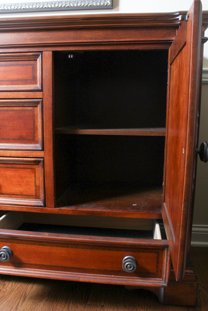 Ashley Furniture Cherry Veneer Sideboard | EBTH