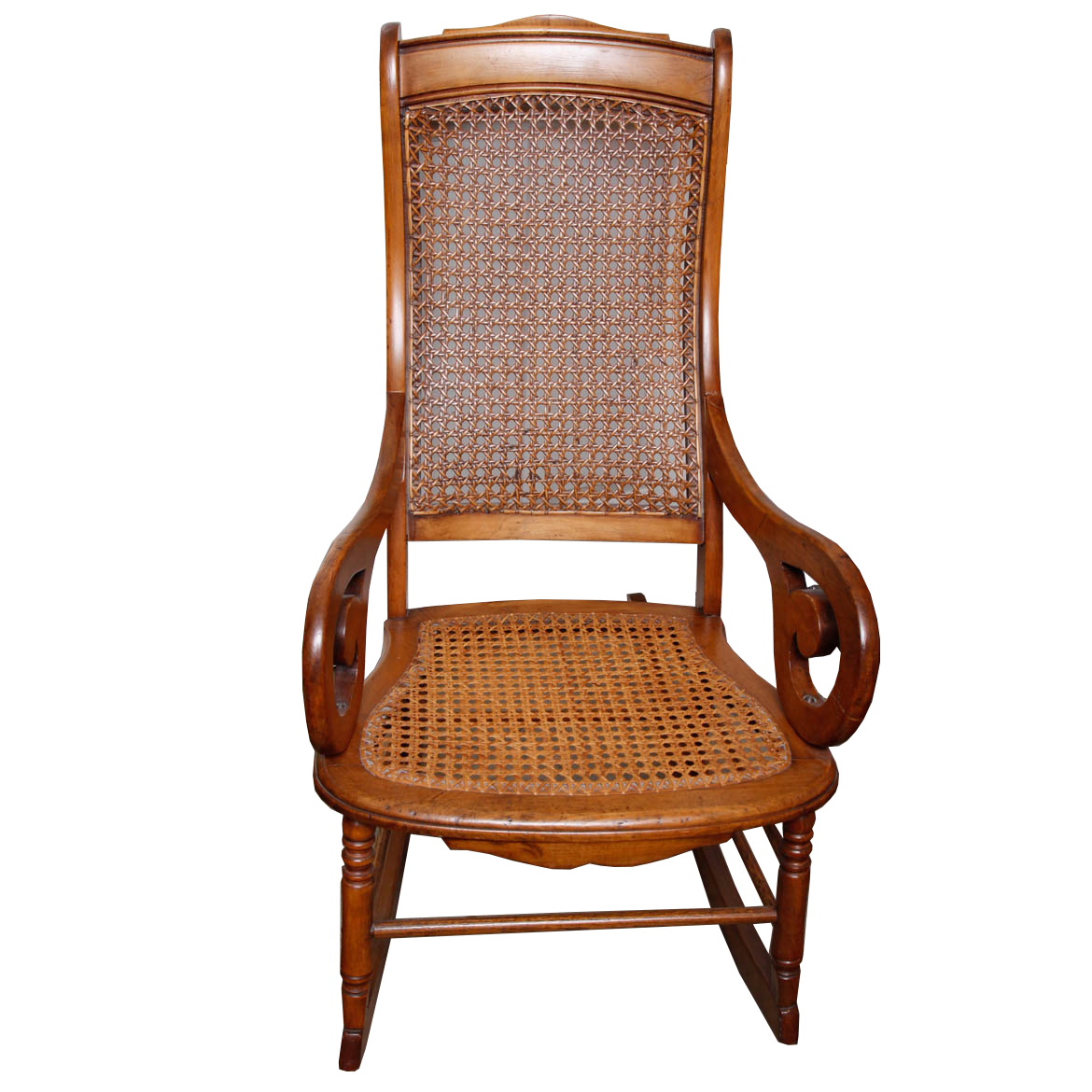 Late 19th Century Victorian Caned Rocking Chair | EBTH