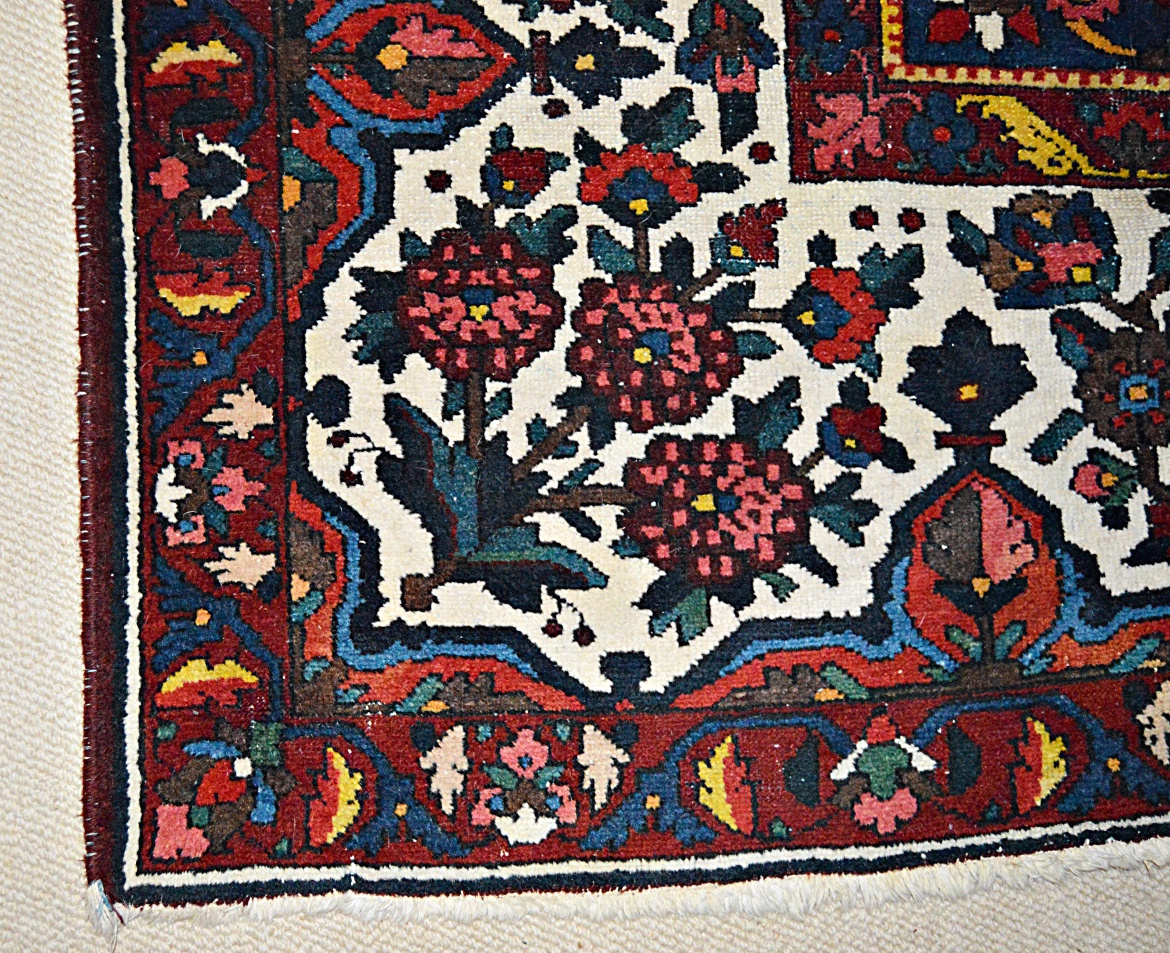 Large Vintage Hand Knotted Wool Persian Style Rug | Everything But The ...