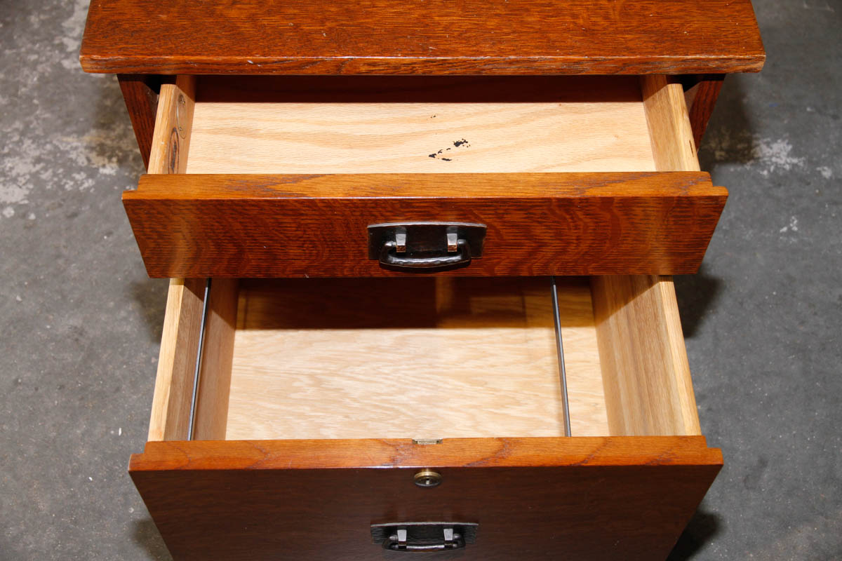 Contemporary Mission Style Desk and File Cabinet by Stickley | EBTH