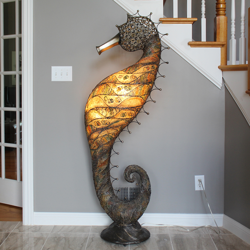 Sculptural Seahorse Floor Lamp EBTH