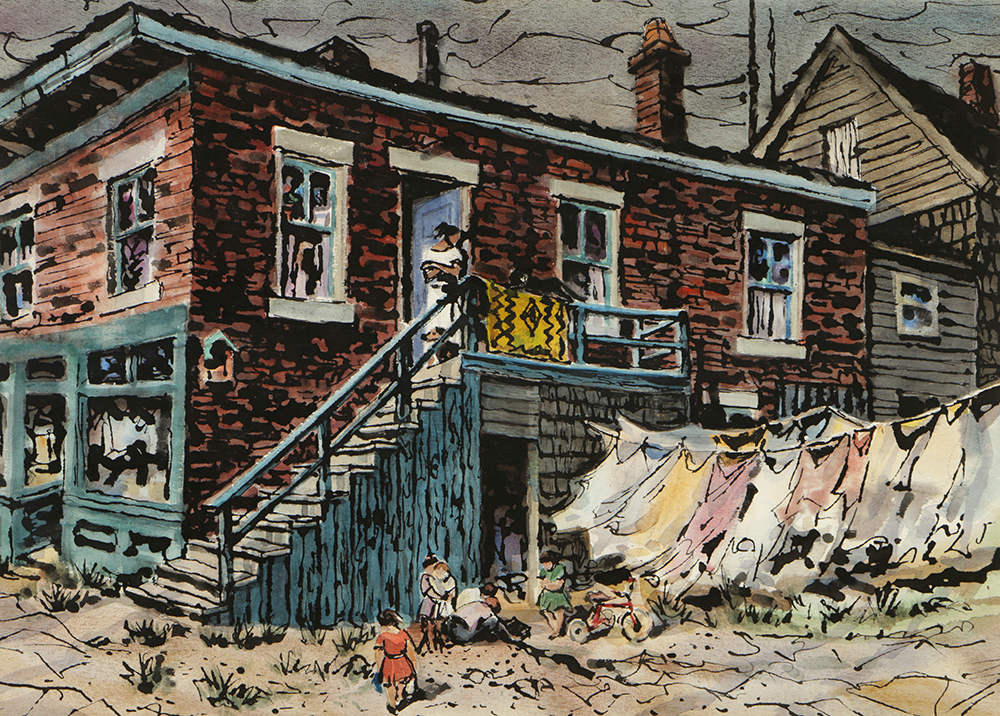 Carl Zimmerman Watercolor Painting on Paper of Domestic Exterior | EBTH