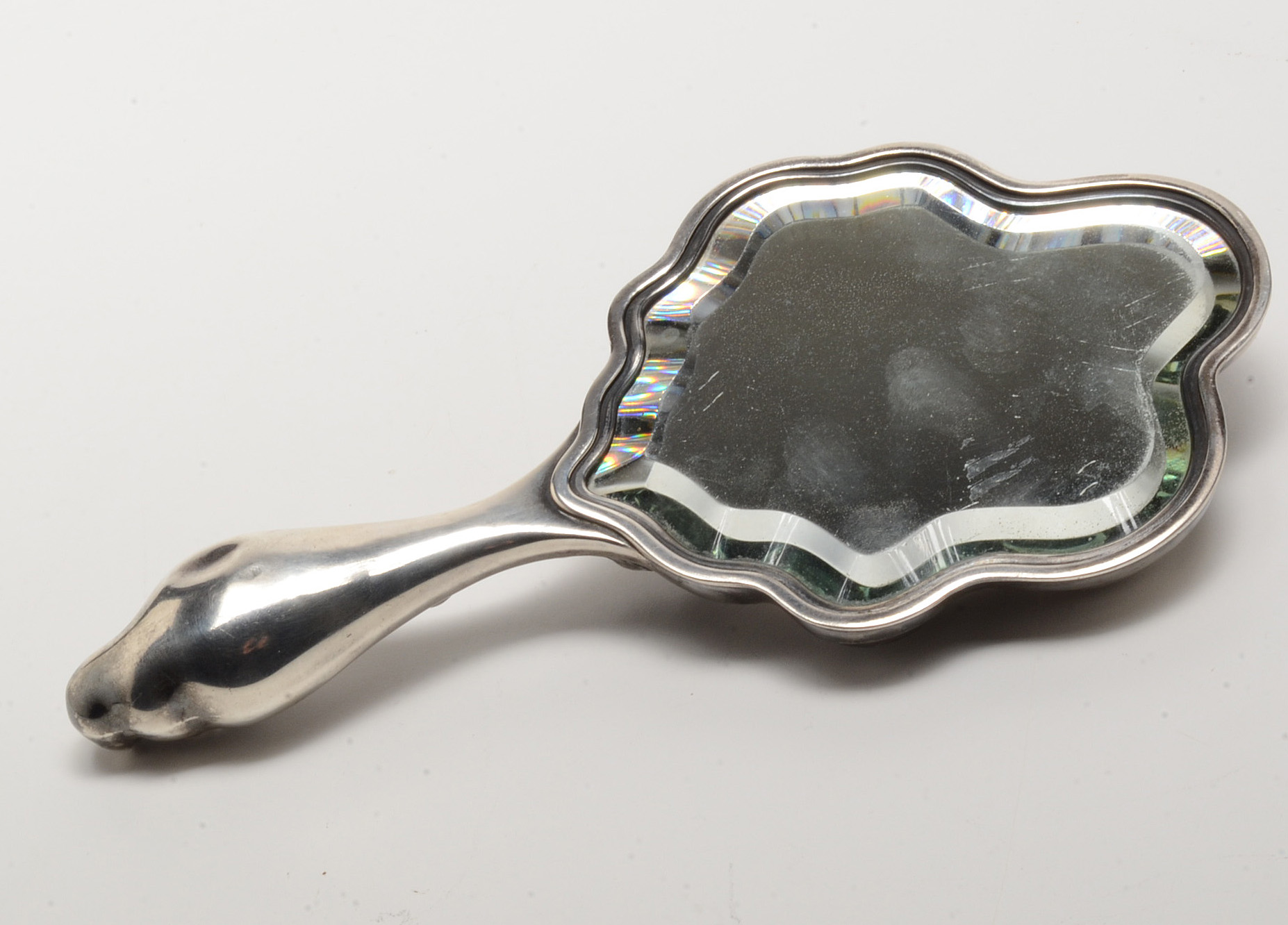 Art Nouveau Style Sterling Silver Repoussé Hand Mirror | EBTH
