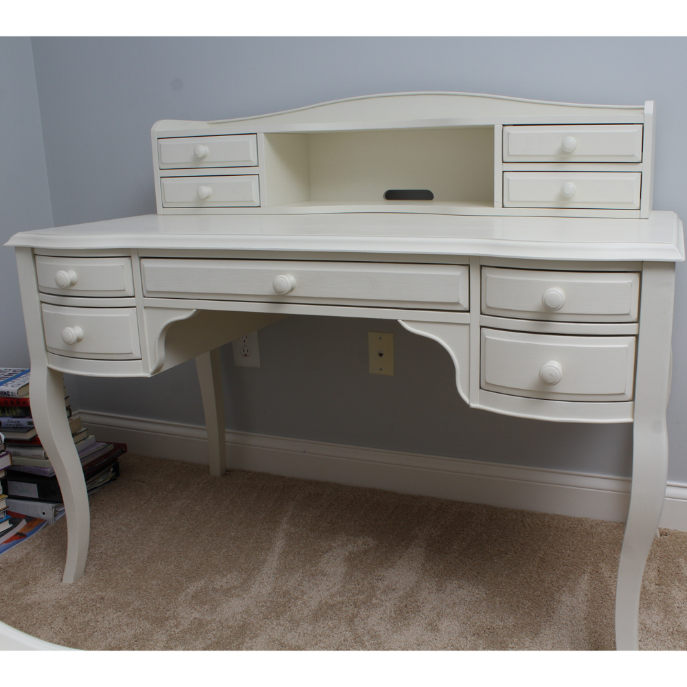 Pottery Barn Lilac Writing Desk with Hutch EBTH