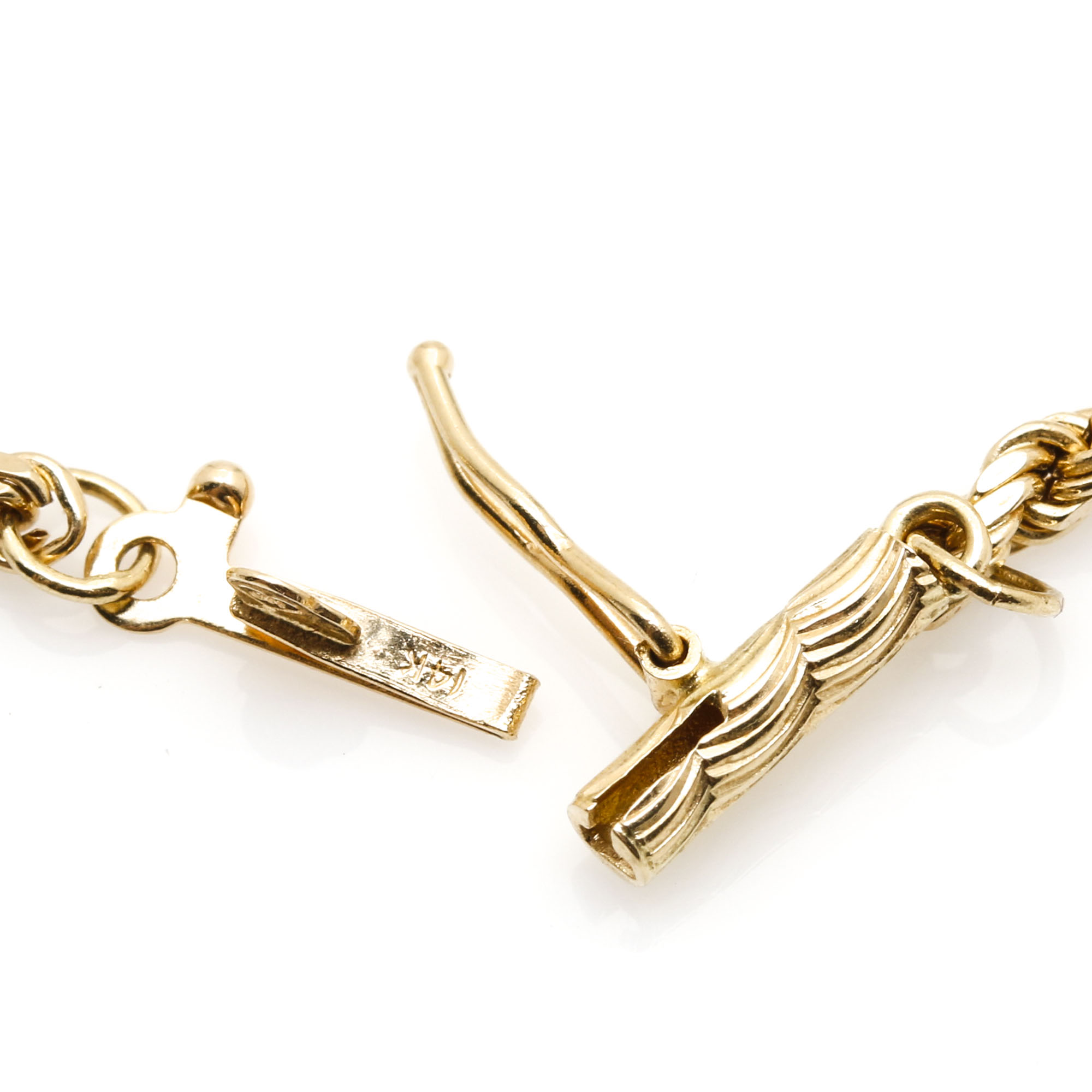14K Yellow Gold Rope Chain Necklace | EBTH
