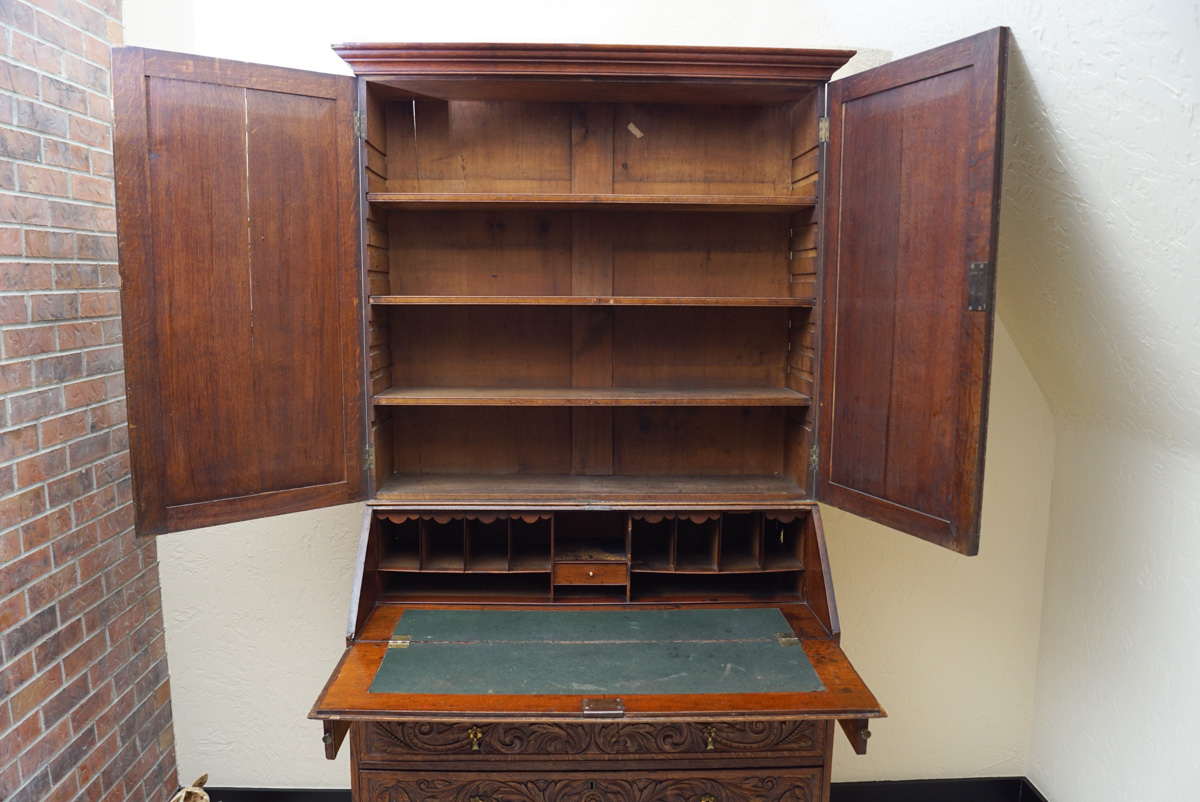 Antique Jacobean Style Oak Secretary Bookcase | EBTH