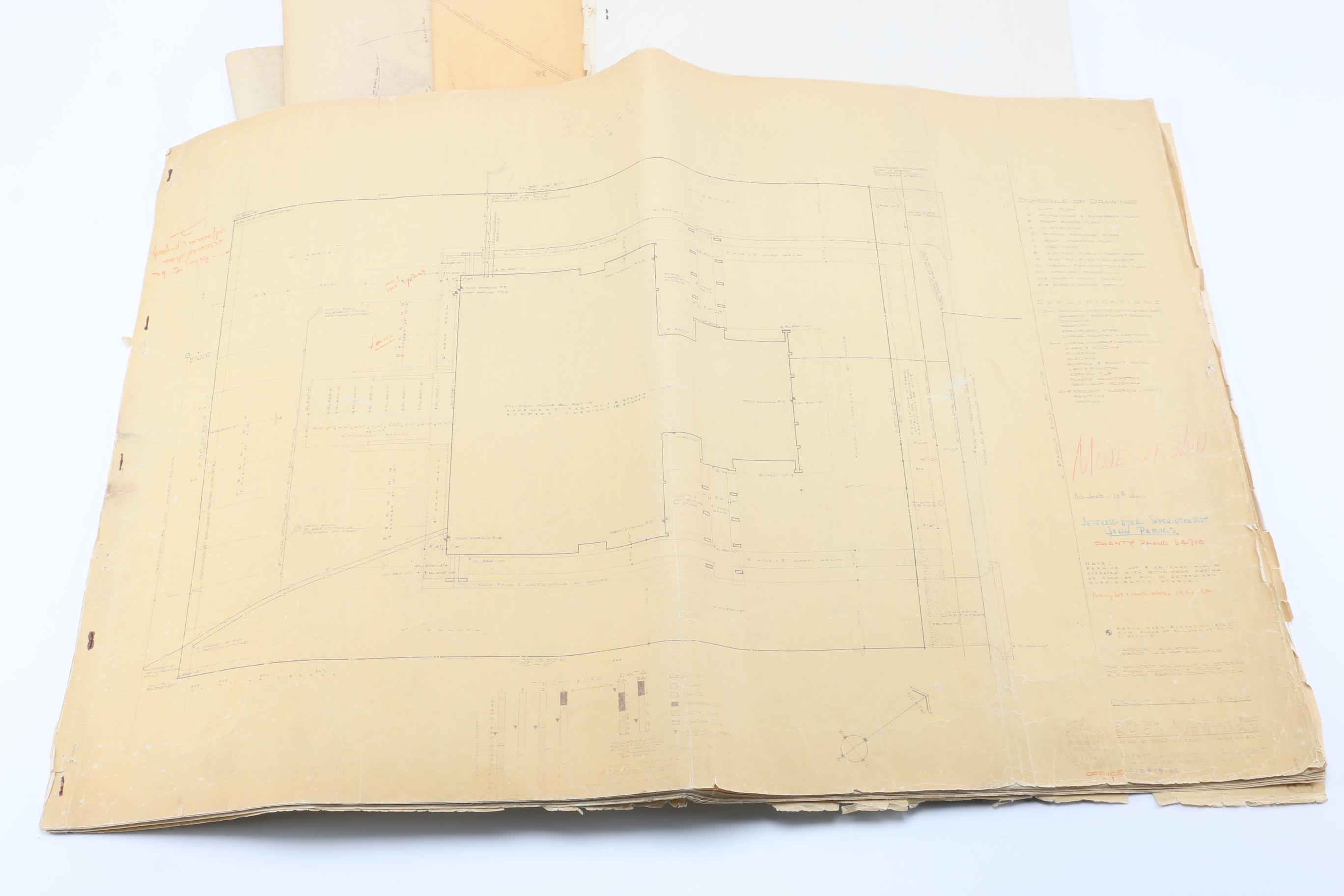 Robert C. Metcalf Mid Century Modern Architectural Plans | EBTH
