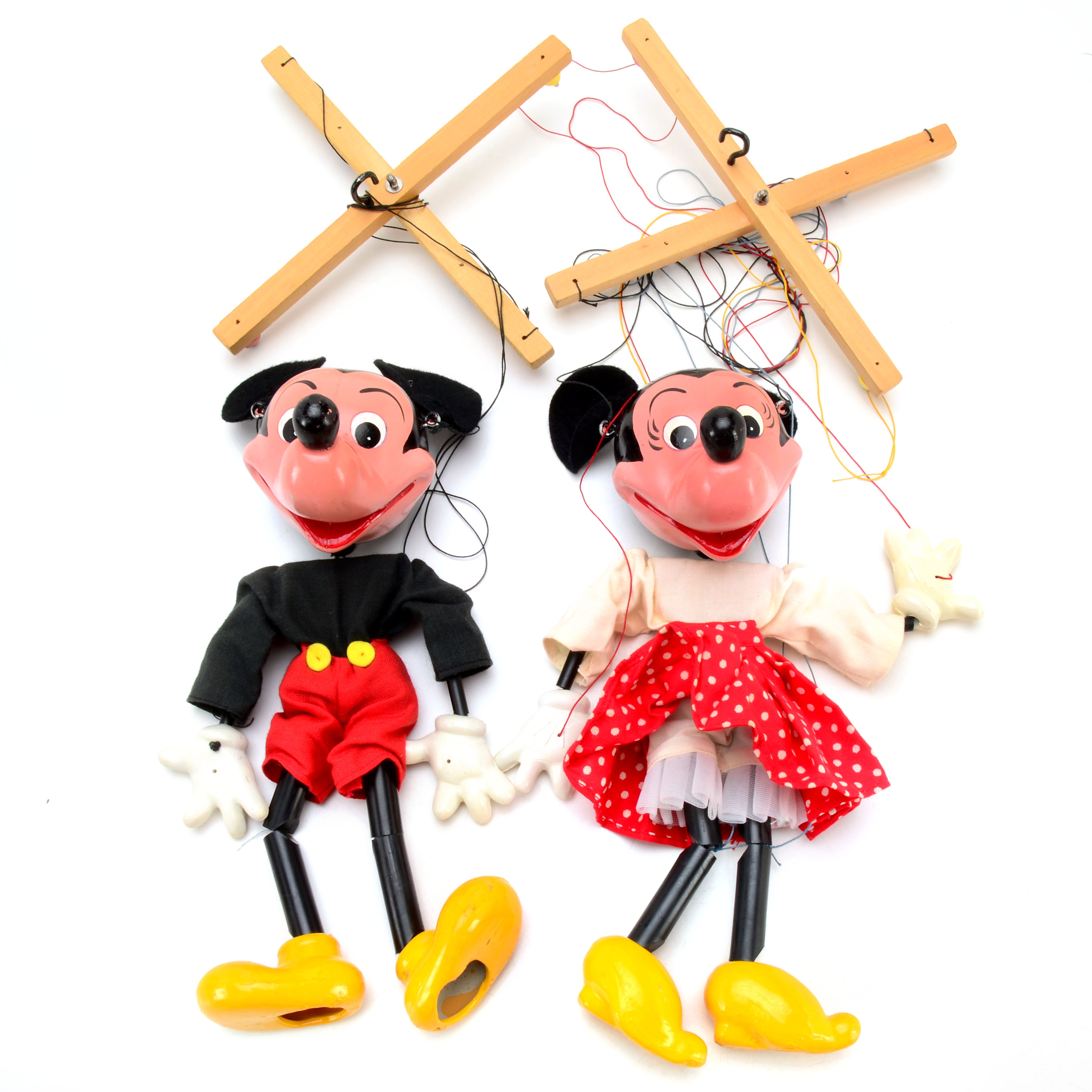 1960s Mickey and Minnie Mouse Marionette Puppets | EBTH