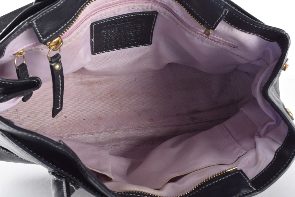 Coach Black Leather Madeline Handbag | EBTH