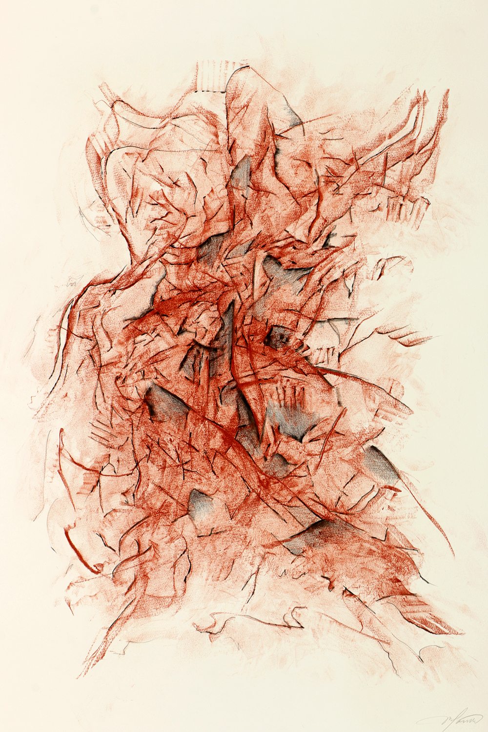 Ricardo Morin Sanguine and Charcoal Drawing on Paper | EBTH