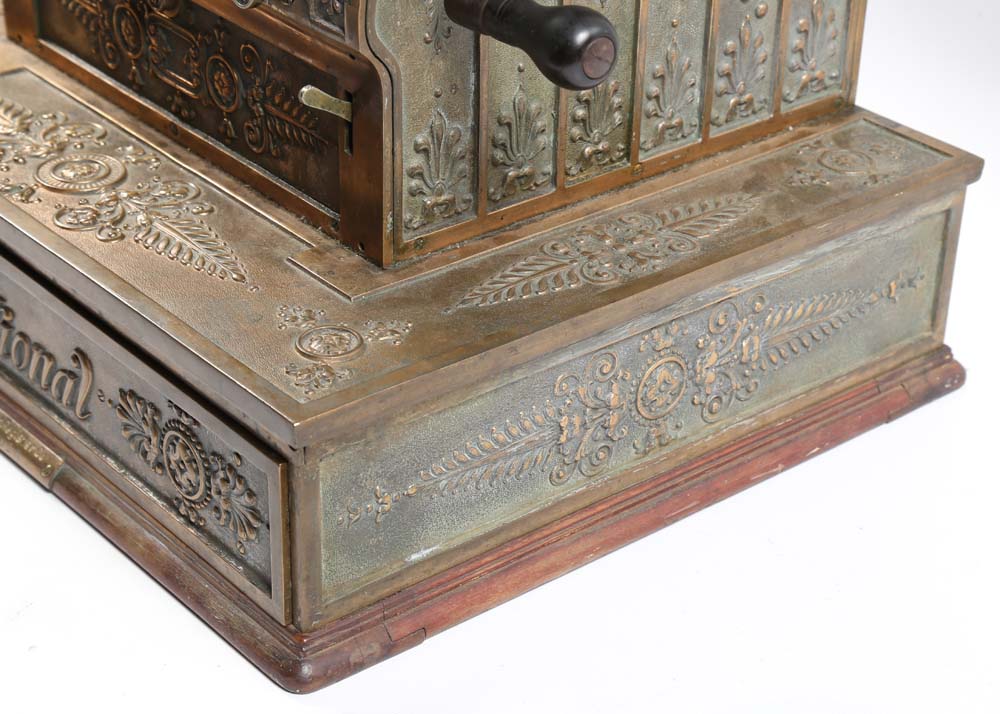 Circa 1908 Antique National Brass Cash Register | Everything But The House
