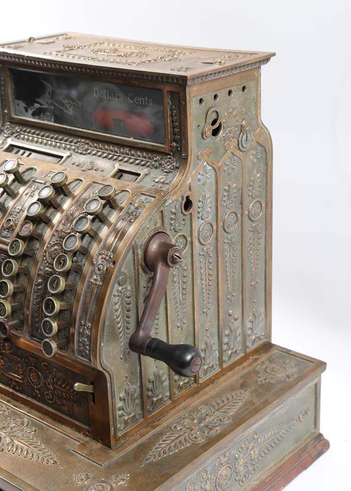 Circa 1908 Antique National Brass Cash Register | Everything But The House