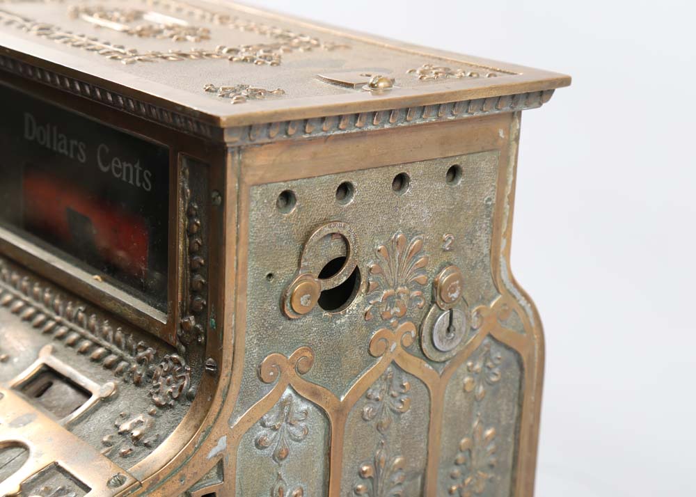 Circa 1908 Antique National Brass Cash Register | Everything But The House