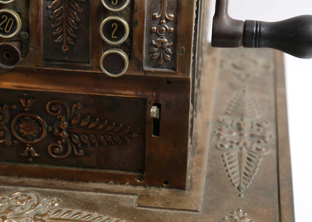Circa 1908 Antique National Brass Cash Register | Everything But The House