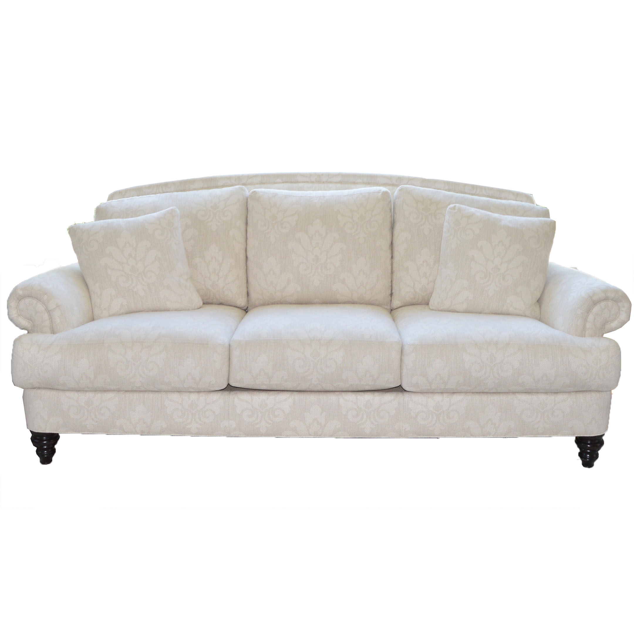"Hyde" Damask Upholstered Sofa by Ethan Allen | EBTH