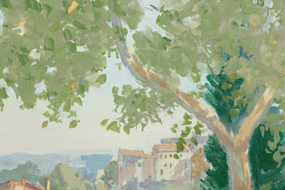 William Benecke Oil Painting on Canvas Venetian Garden Scene | EBTH