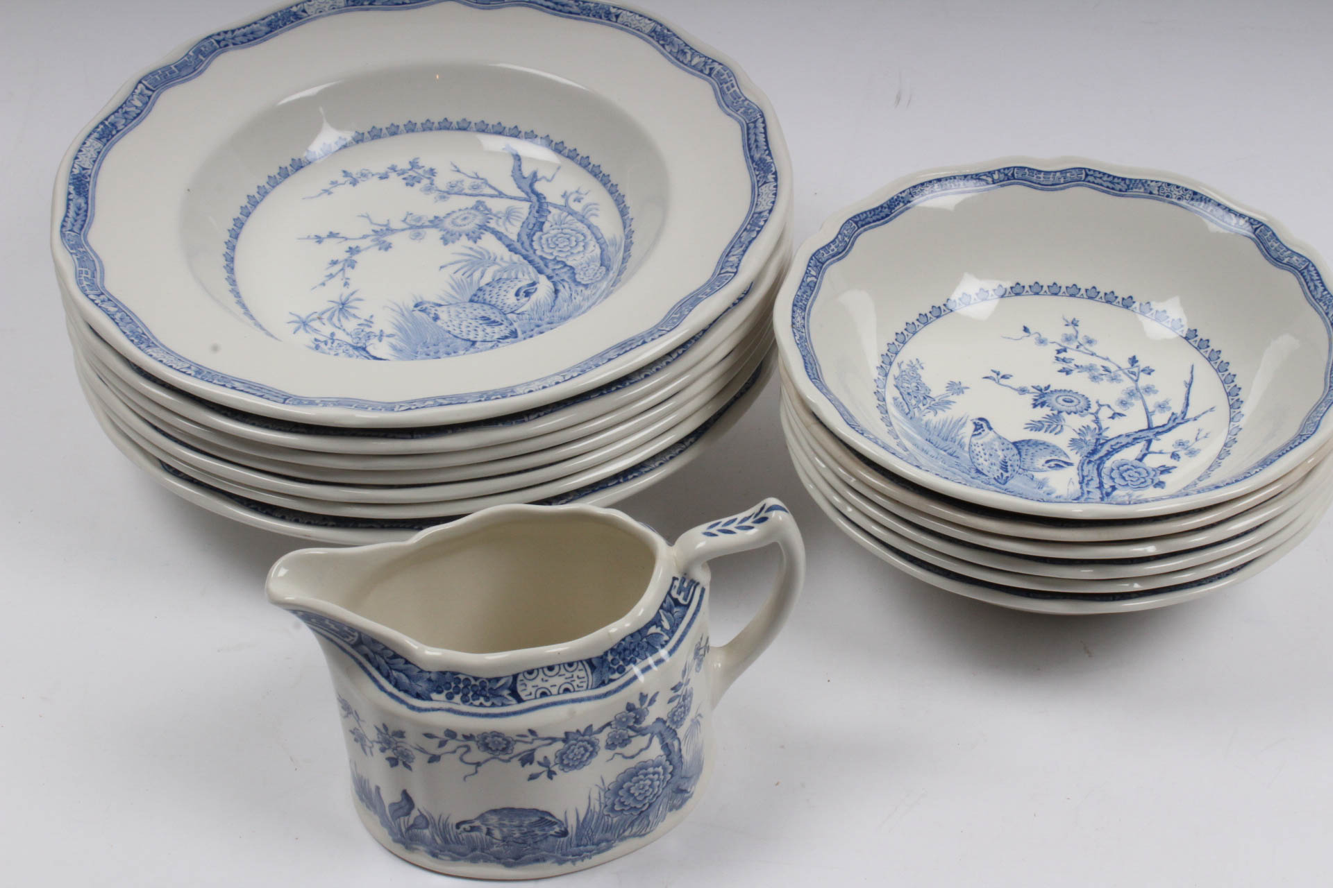 Furnivals "Quail-Blue" English China Set | EBTH