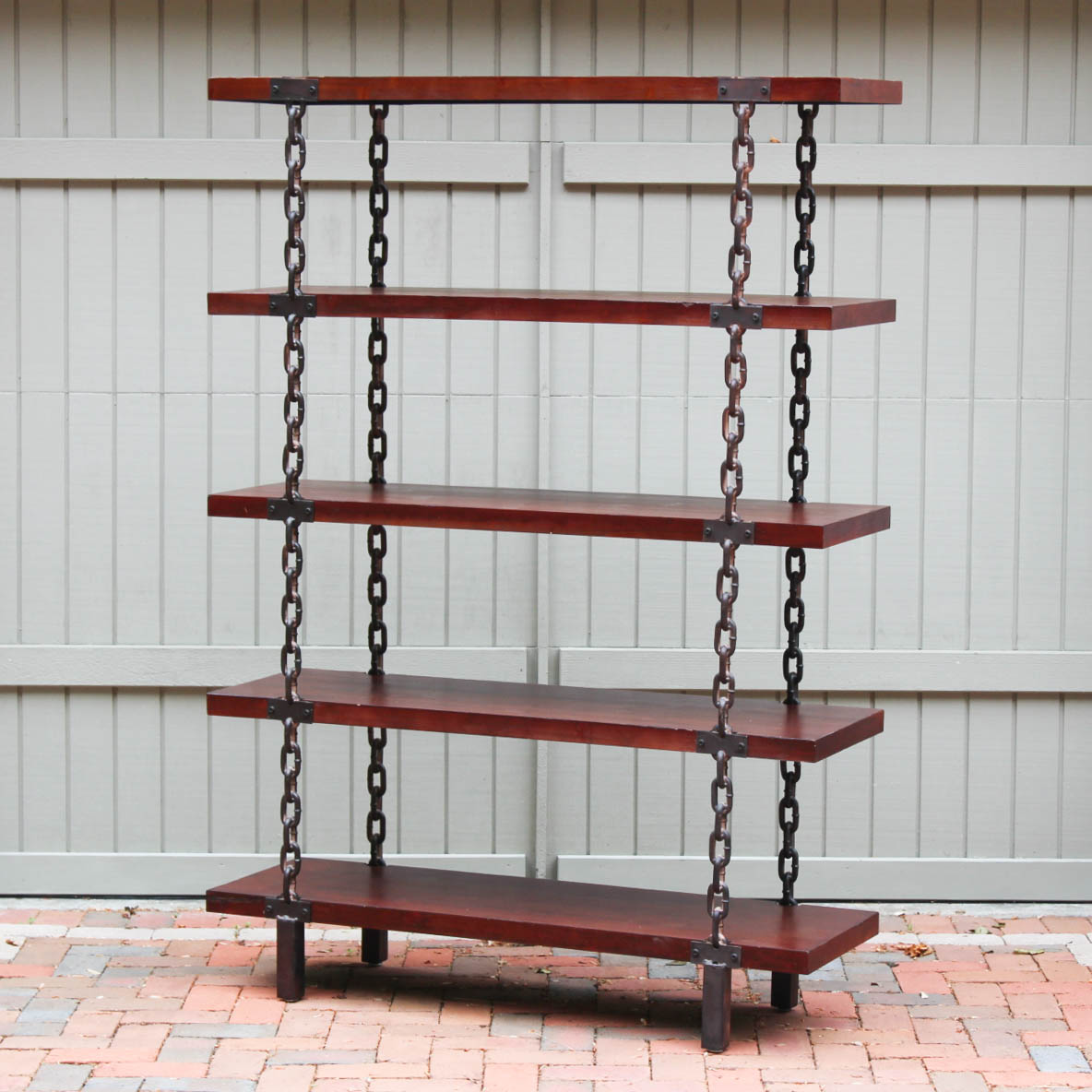 Engineered Wood and Faux Chain Bookcase | EBTH