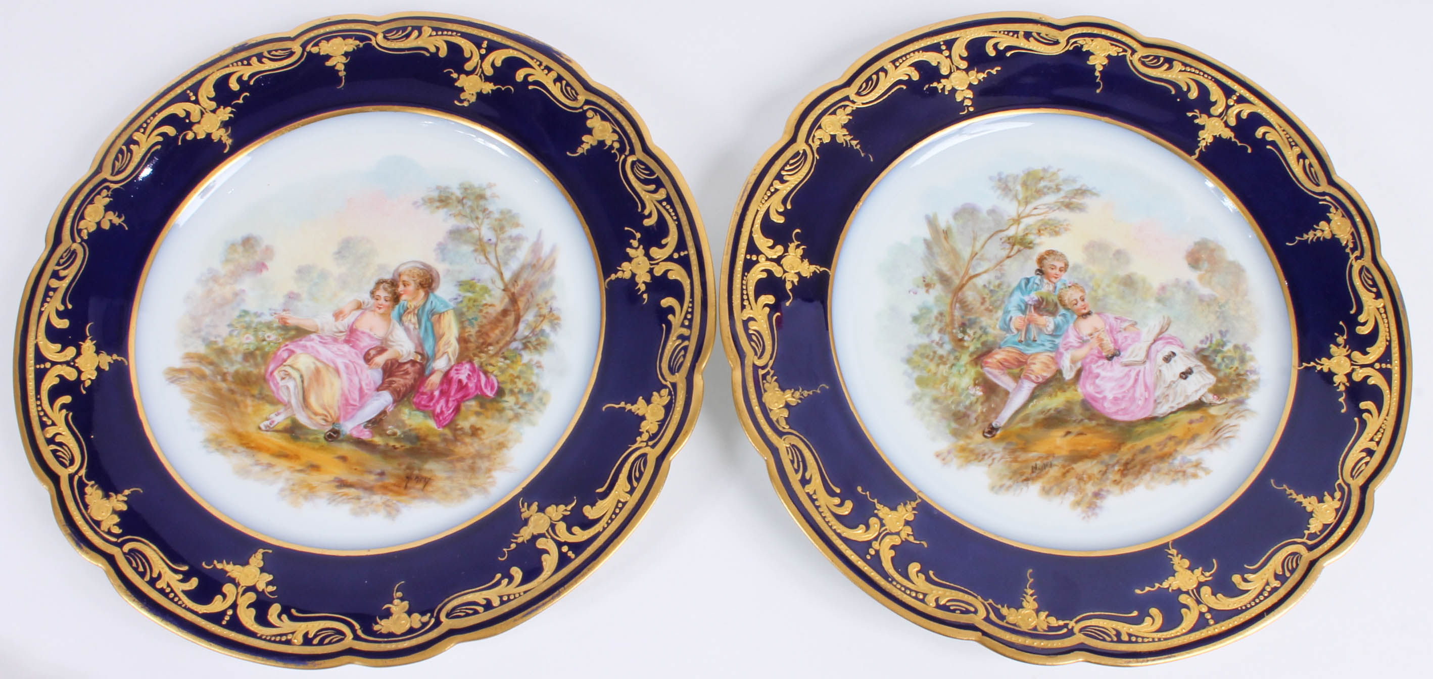 Twelve Painted French Scene China Plates | EBTH