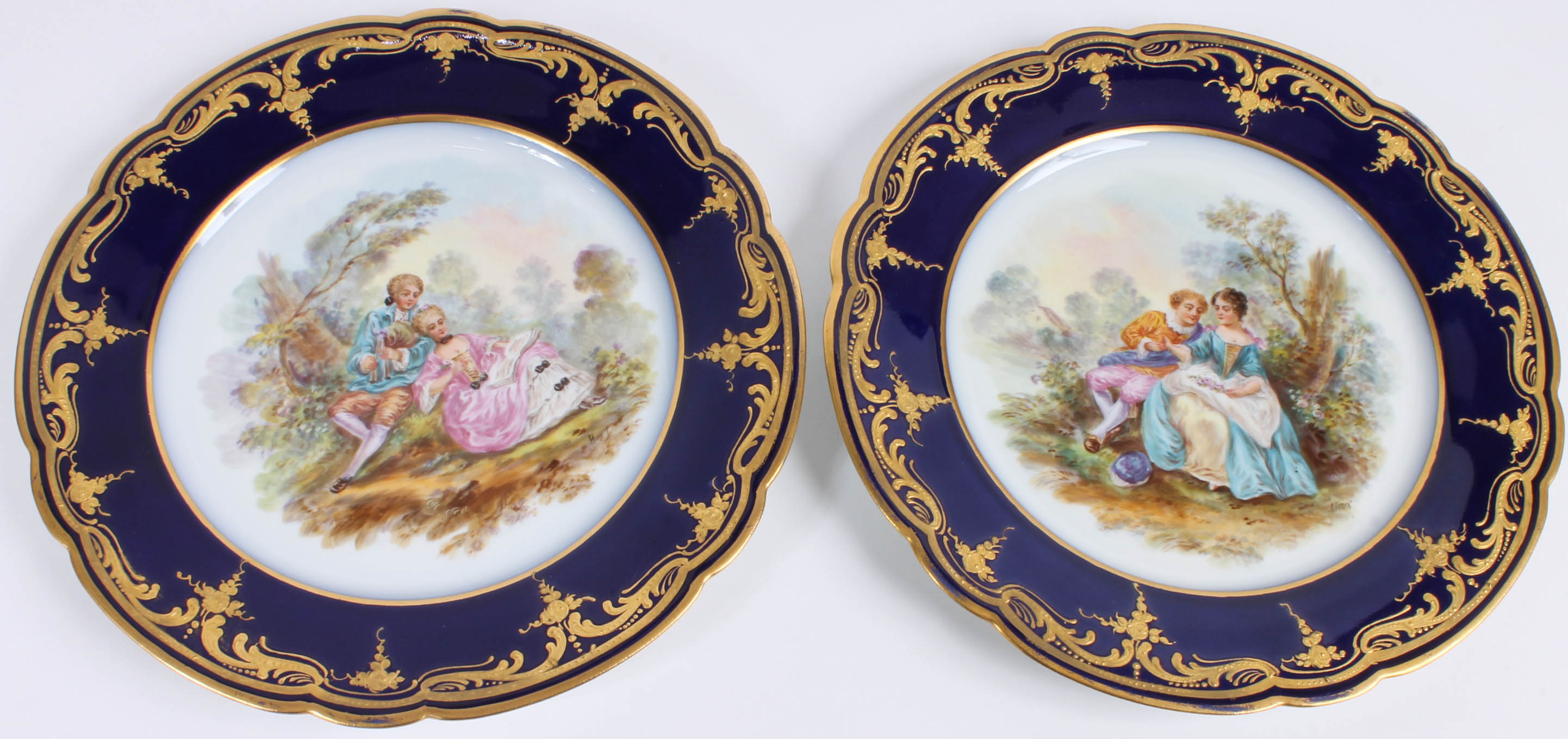 Twelve Painted French Scene China Plates | EBTH