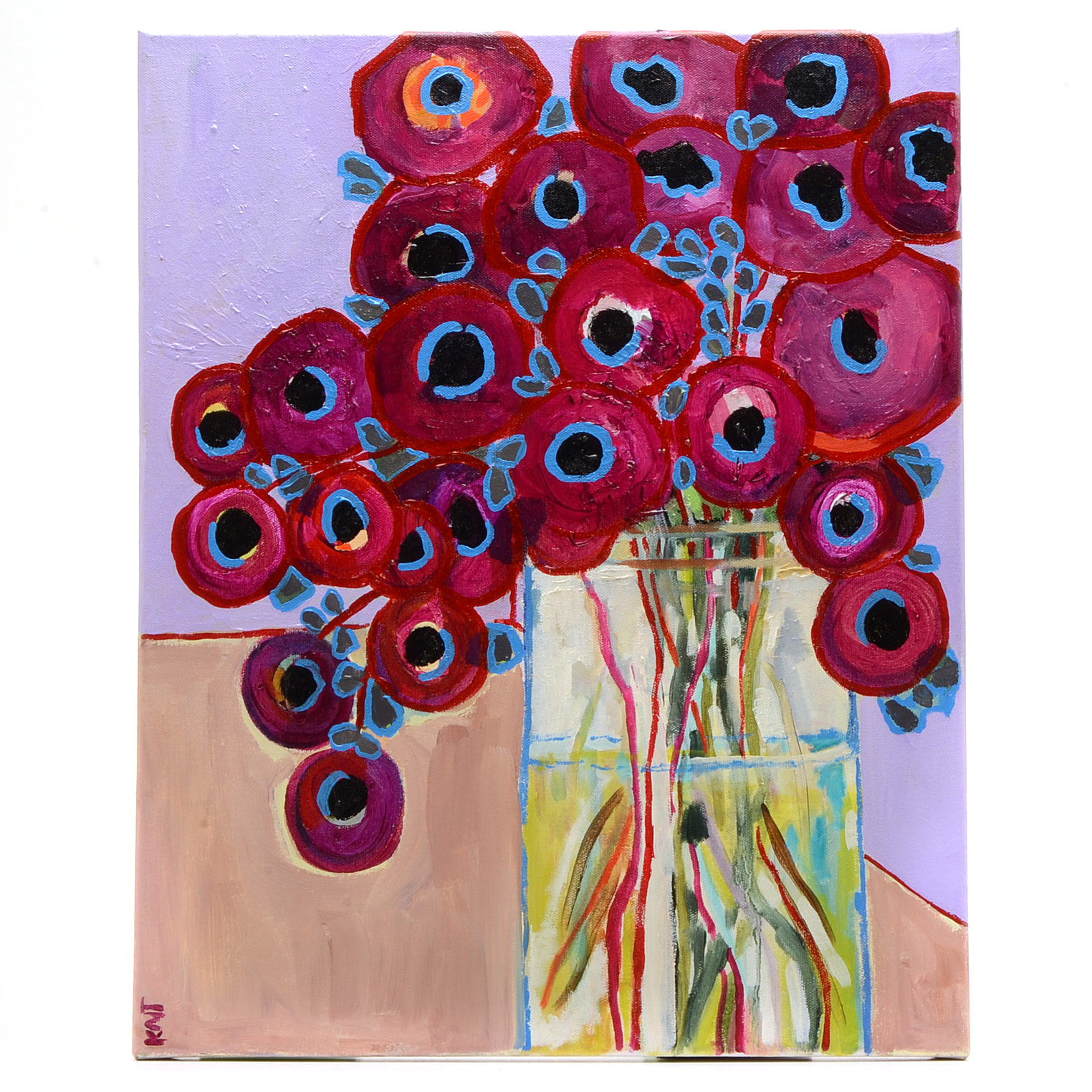 Kaitlin Roberts Original Contemporary Floral Still Life Acrylic & Oil ...