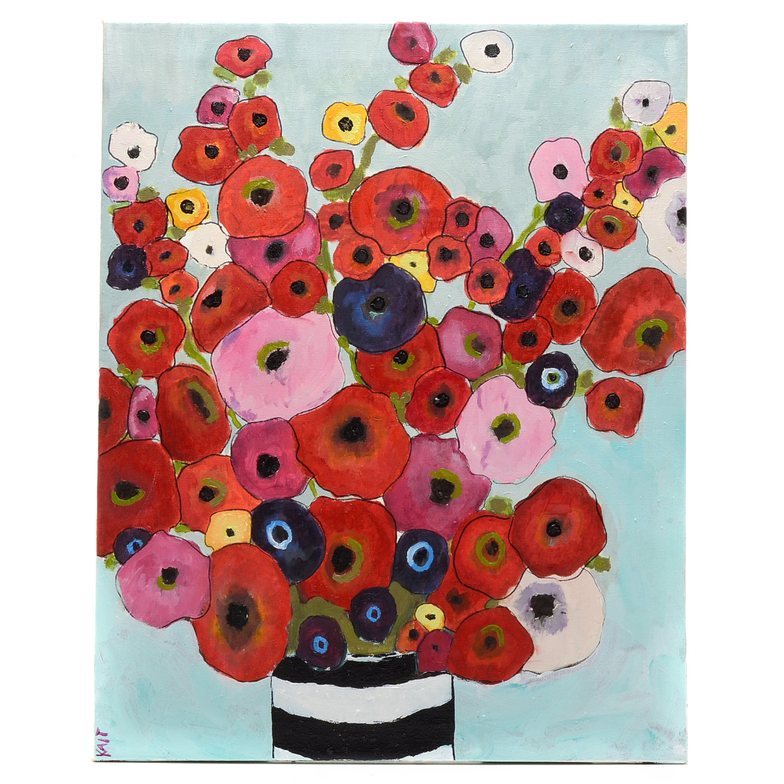 Kaitlin Roberts Original Contemporary Floral Still Life Acrylic & Oil ...