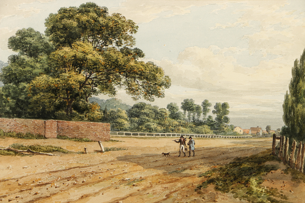 George Shepherd Watercolor Painting on Paper "Theobald Park Wall" | EBTH
