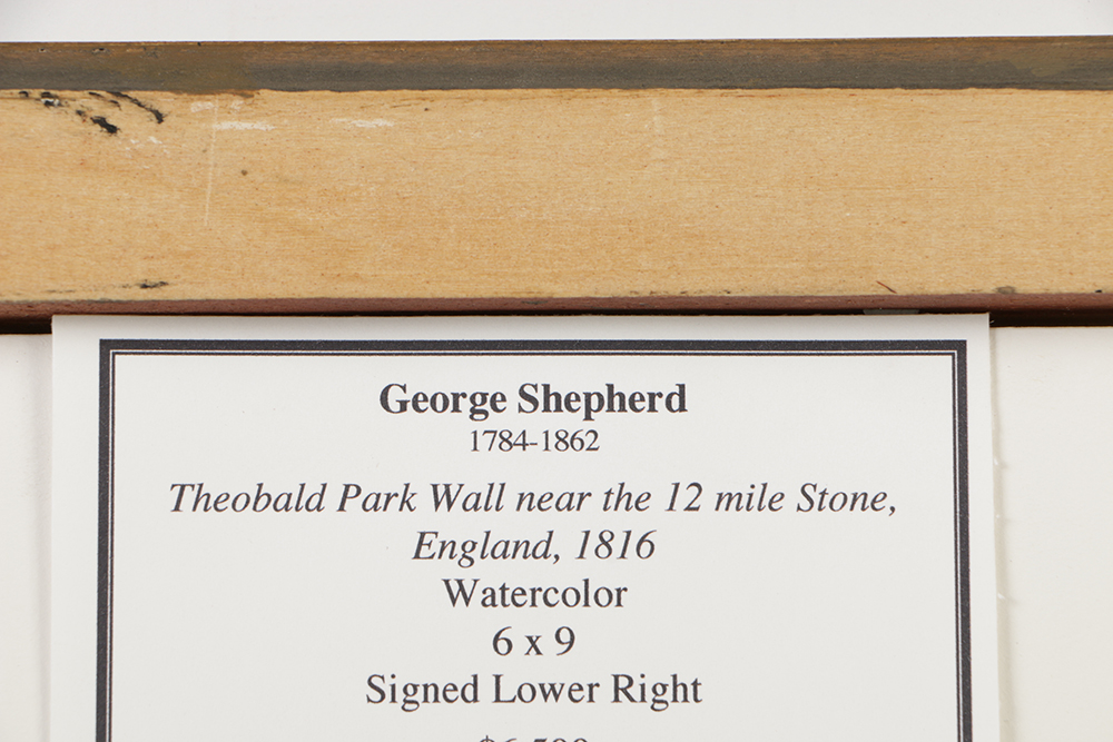 George Shepherd Watercolor Painting on Paper "Theobald Park Wall" | EBTH