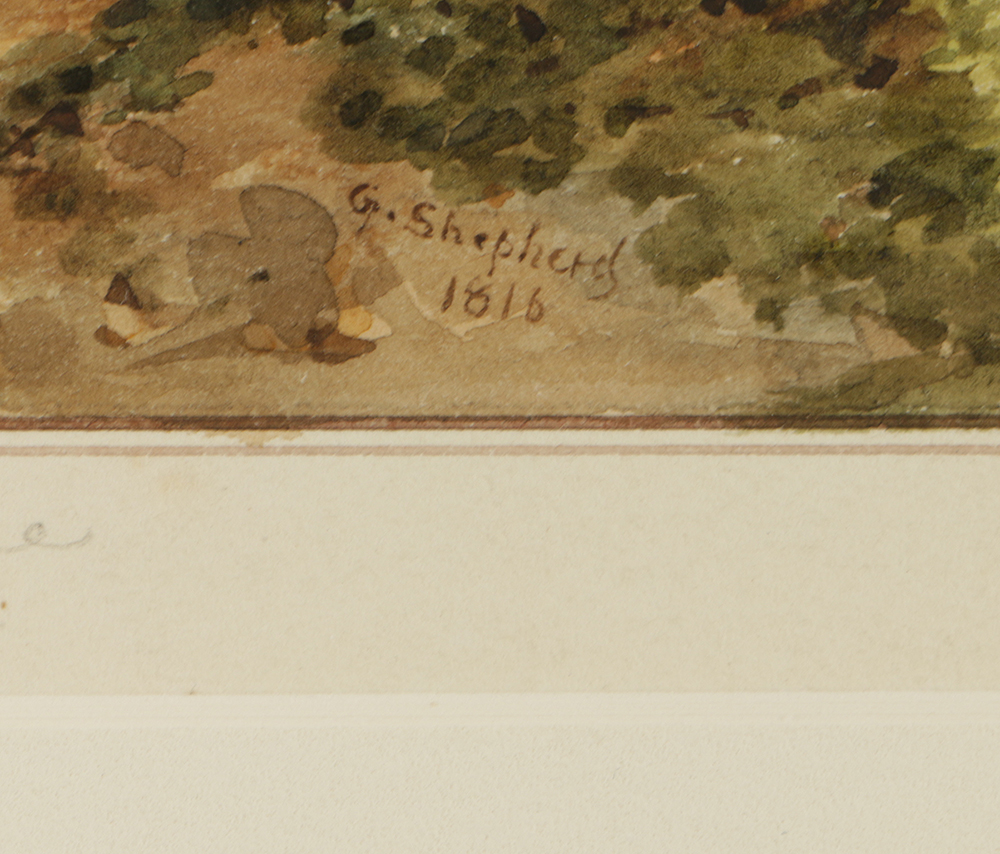 George Shepherd Watercolor Painting on Paper "Theobald Park Wall" | EBTH