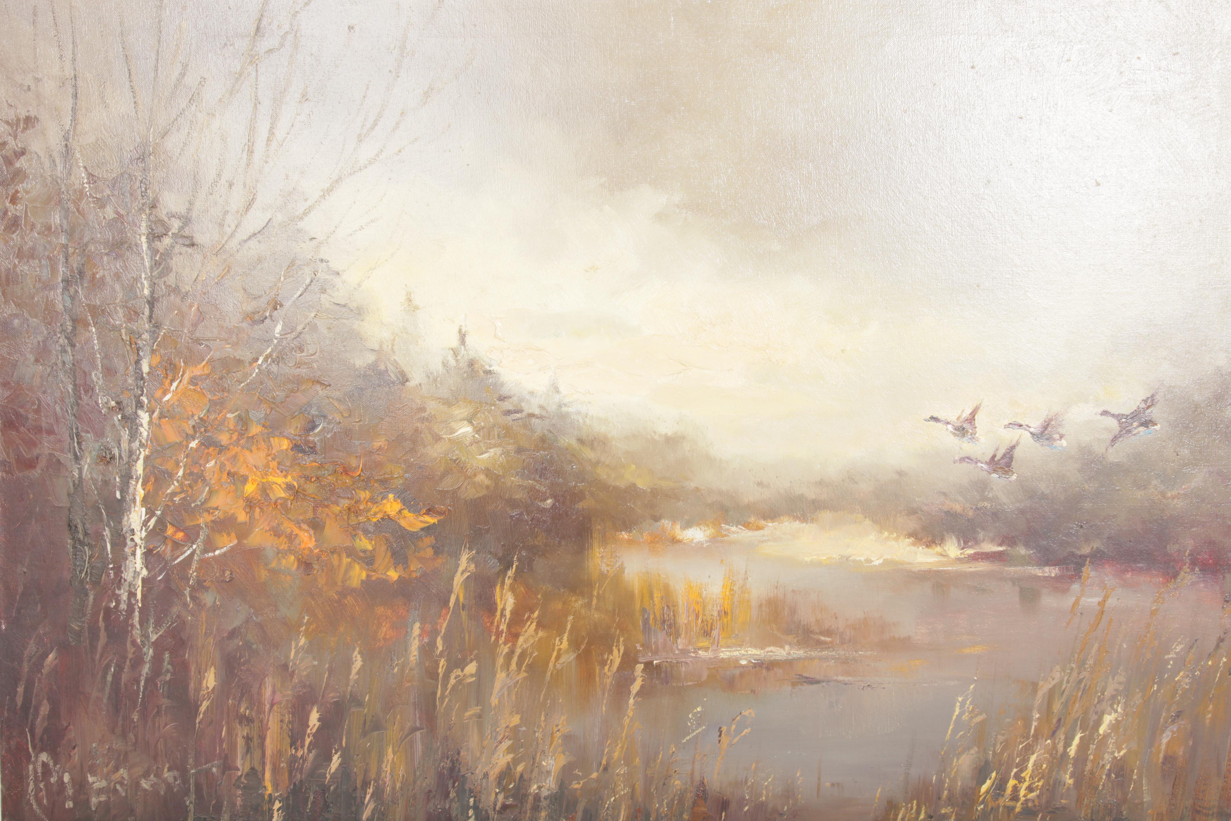 Jan Bevort Oil Painting on Canvas of Ducks | EBTH