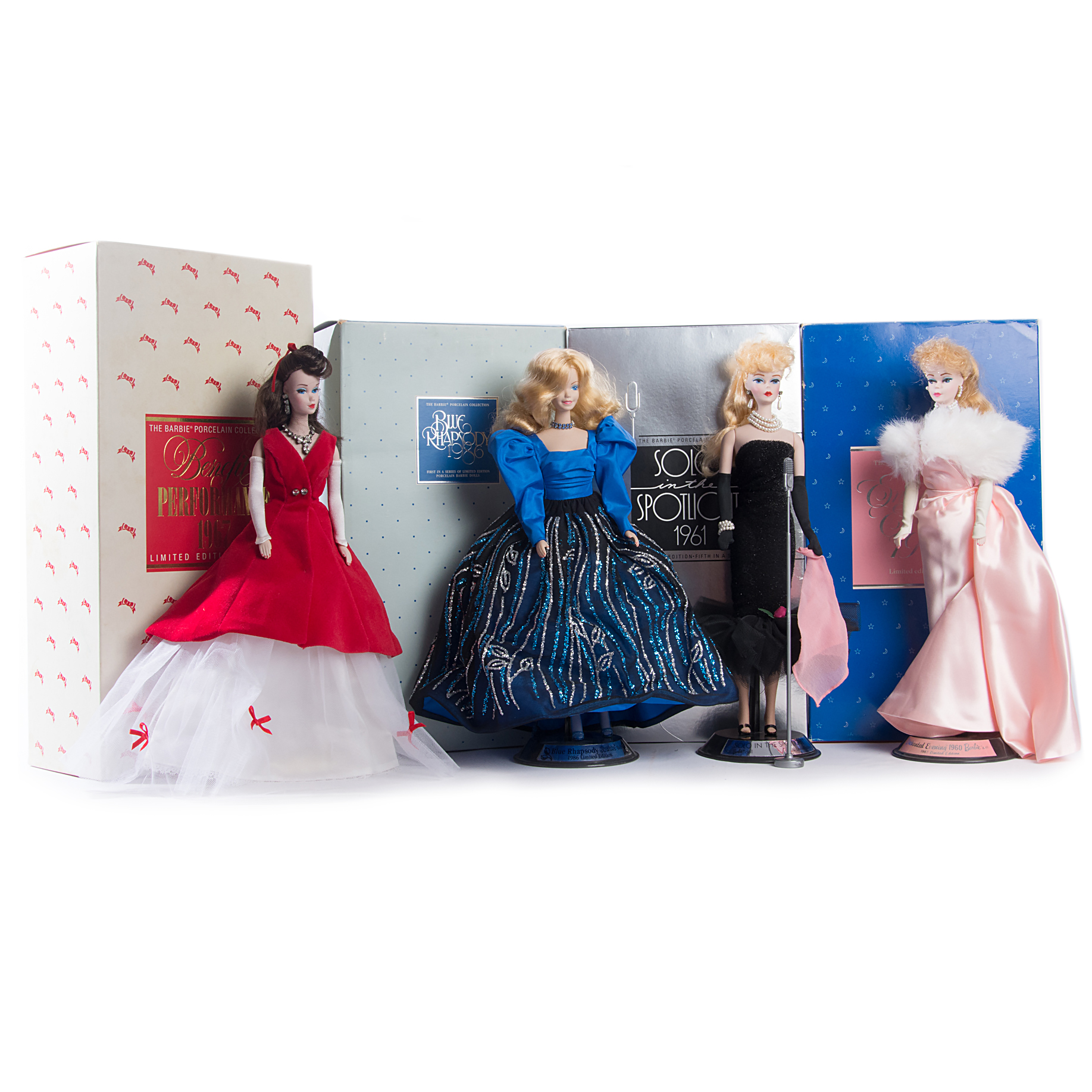 Limited Edition Porcelain Barbie Dolls "The Barbie Porcelain Collection ...