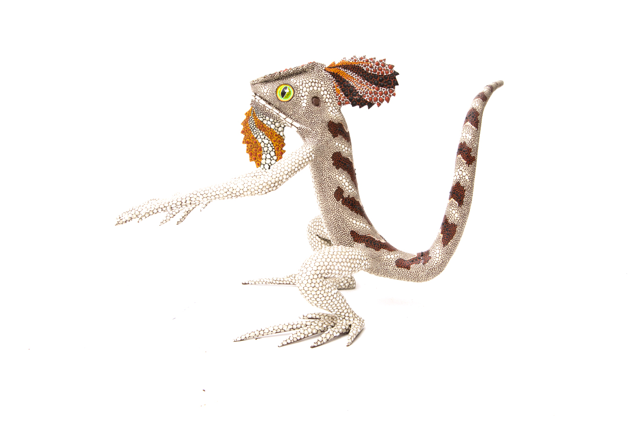 Colorful Oaxacan Hand Carved Painted Lizard Sculpture | EBTH