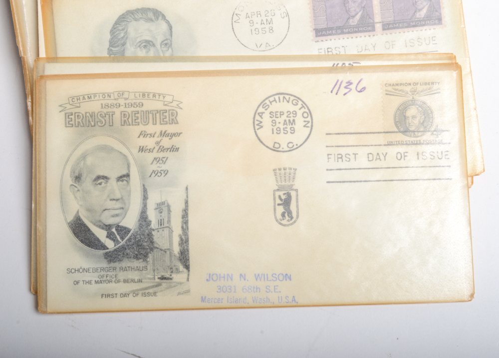 1950s First Day Issue Stamp Collection | EBTH