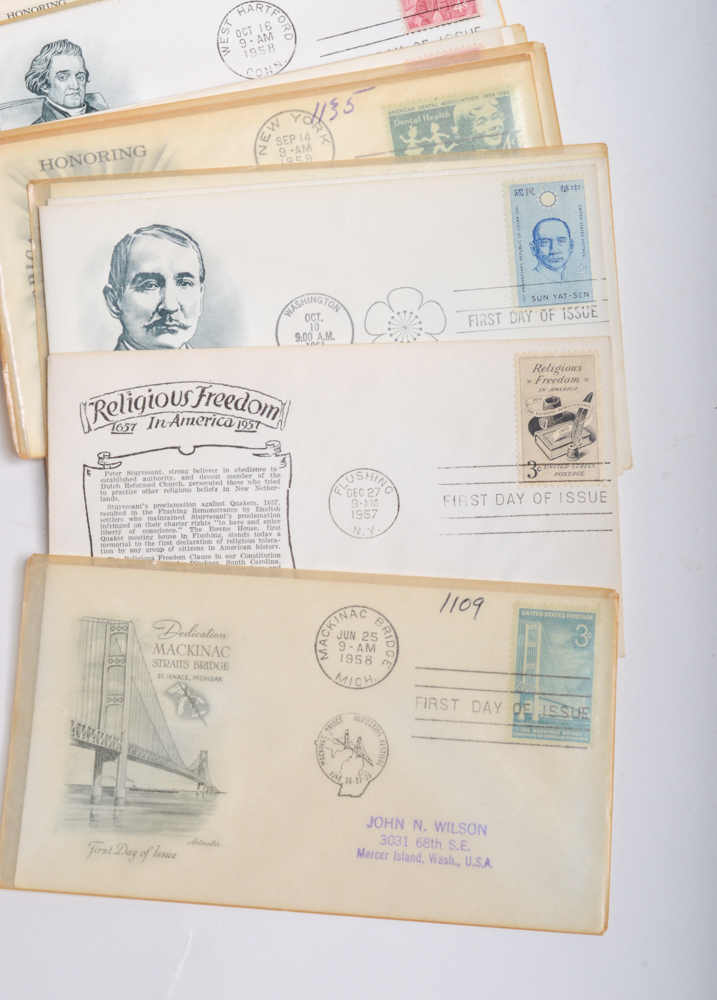 1950s First Day Issue Stamp Collection | EBTH