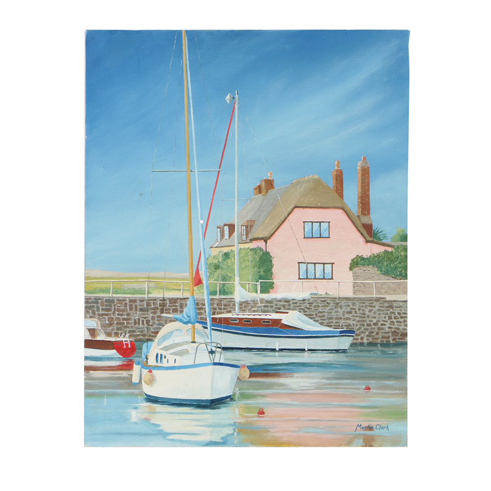 Martin Clark Oil Painting on Canvas "Porlock Pink" | EBTH