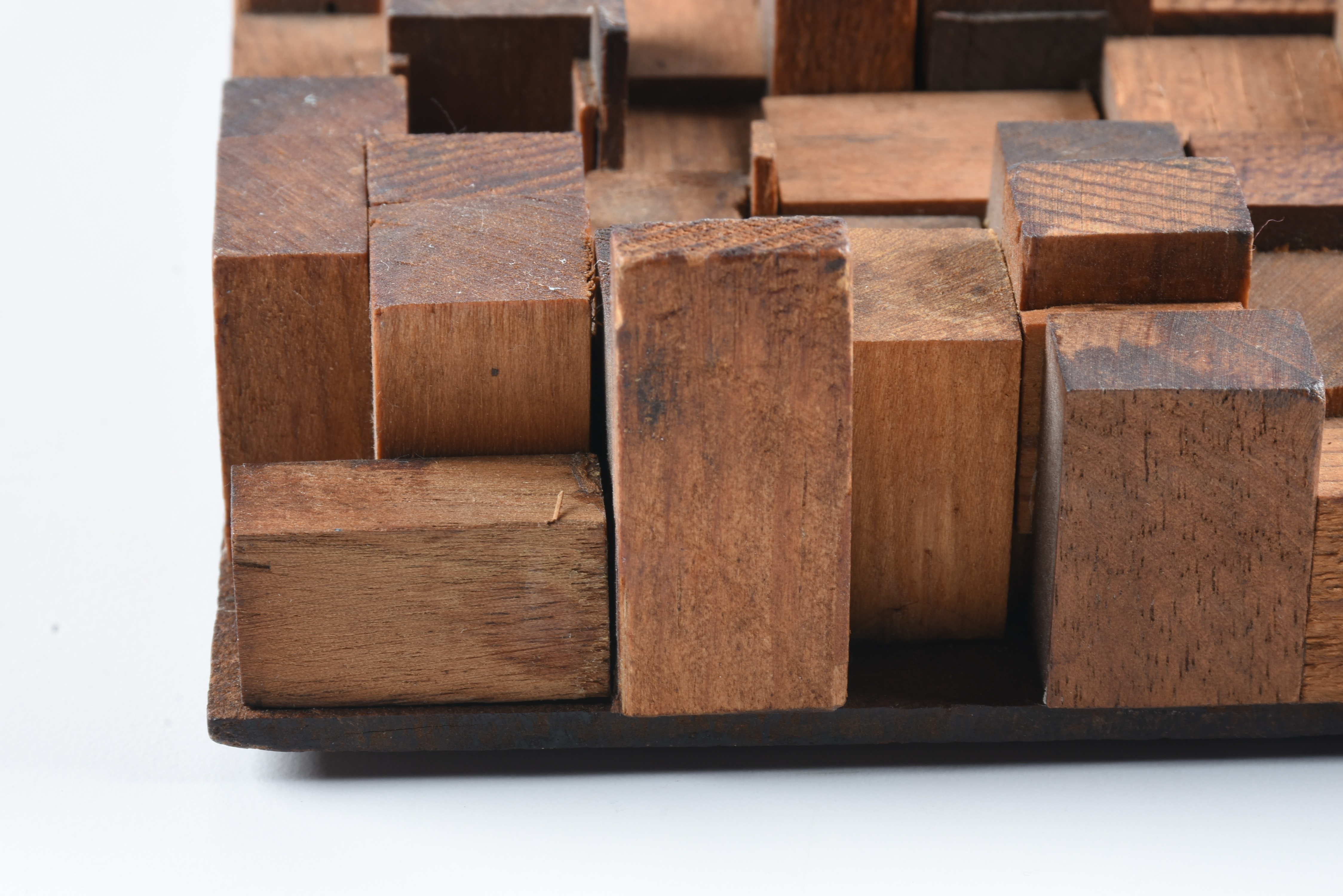 Wooden Cubed Wall Sculpture | EBTH