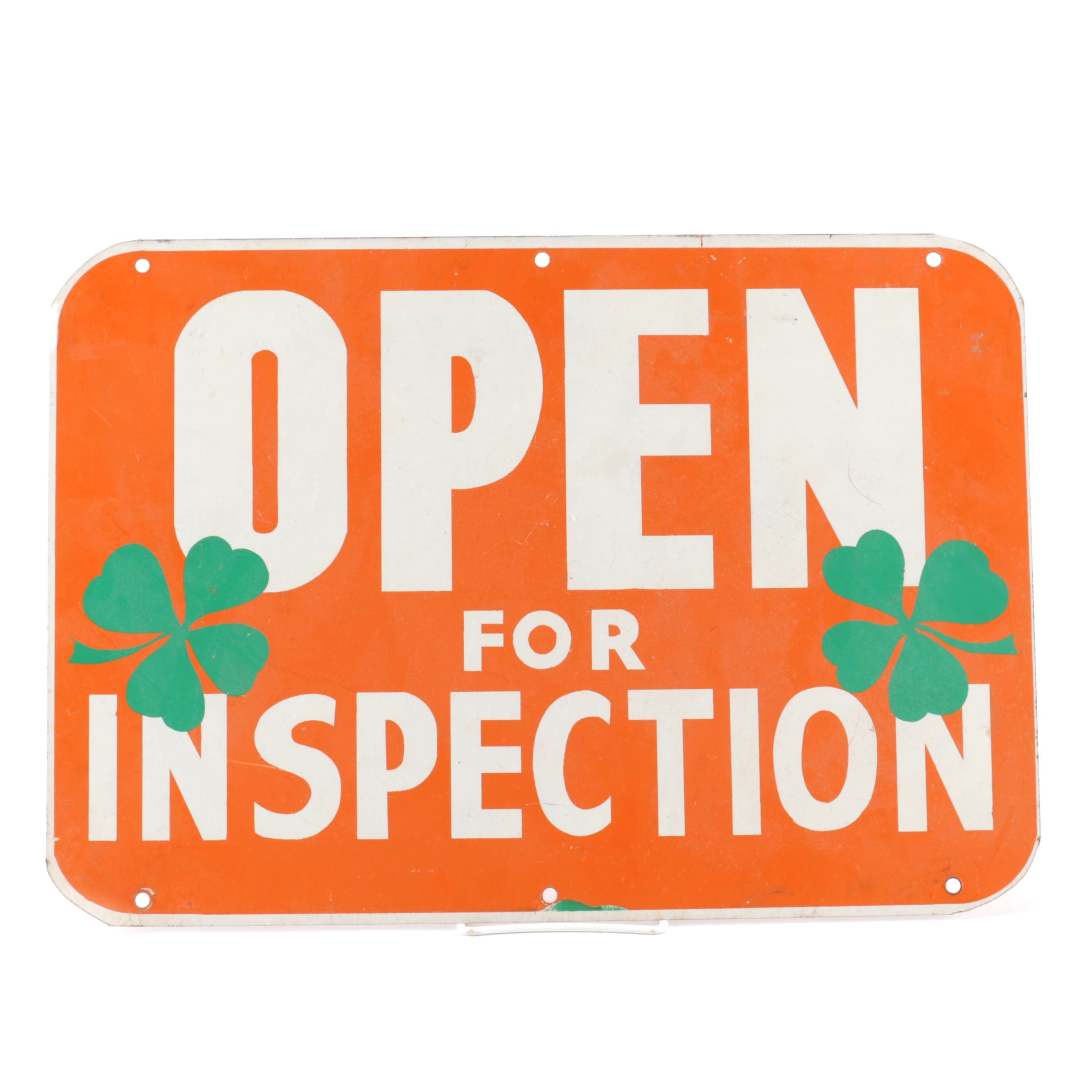 "Open for Inspection" Sign | EBTH