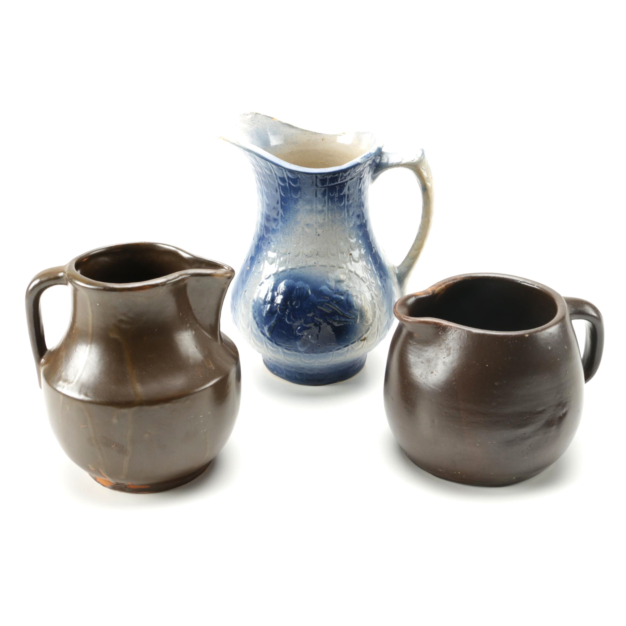 Group of Stoneware Pitchers | EBTH