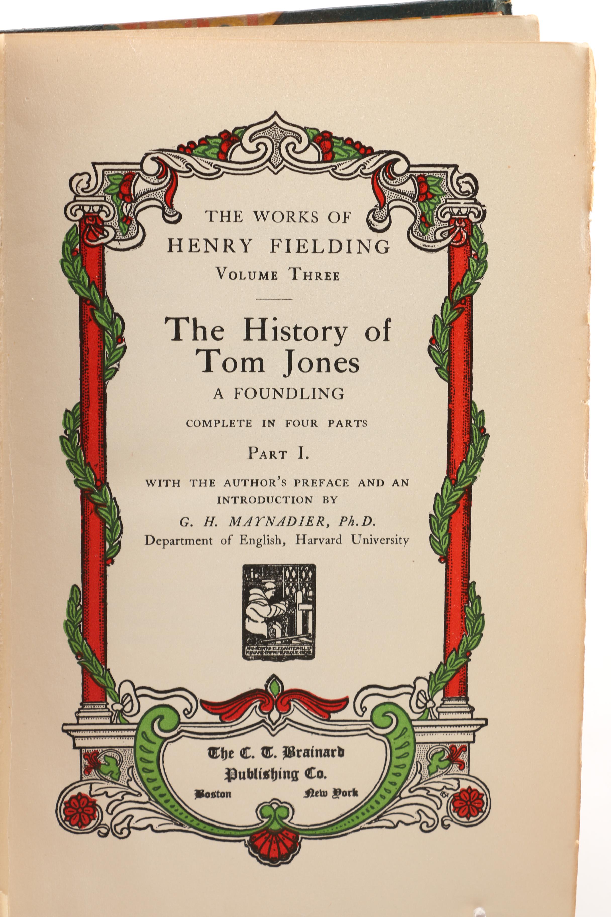 Antiquated "The History of Tom Jones" Volumes I to IV by Henry Fielding ...