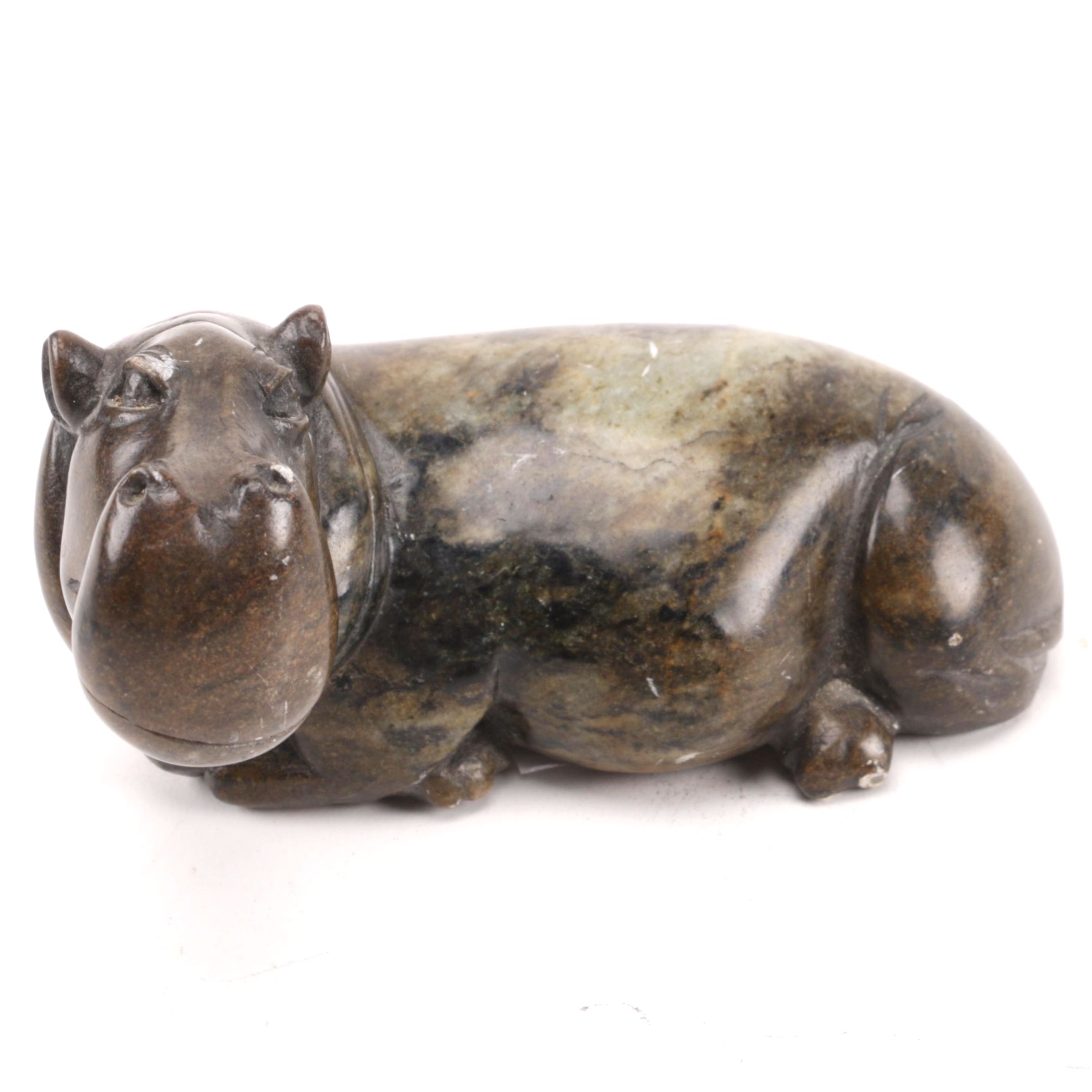 Stone Hippo Sculpture | EBTH