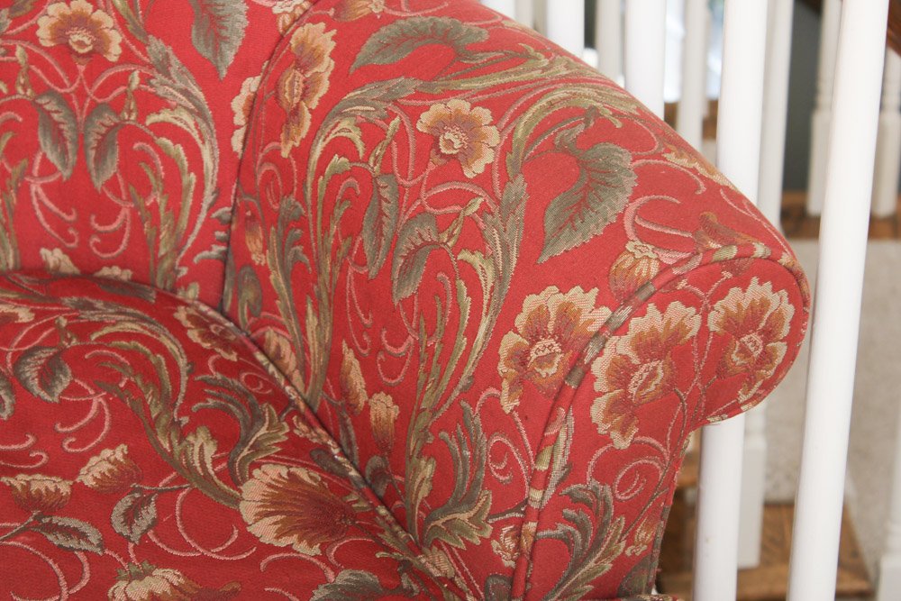 Pink Floral Settee Upholstered by Stickley | EBTH