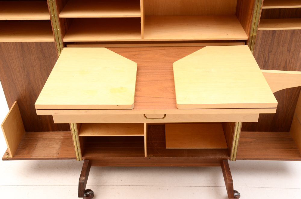 Mid Century Modern "Magic Box" Teak Folding Desk | EBTH