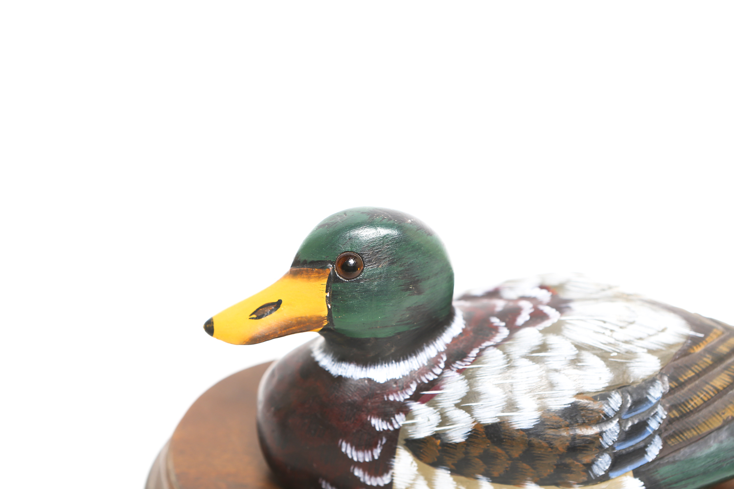 Handpainted Stone Duck Figurine | EBTH