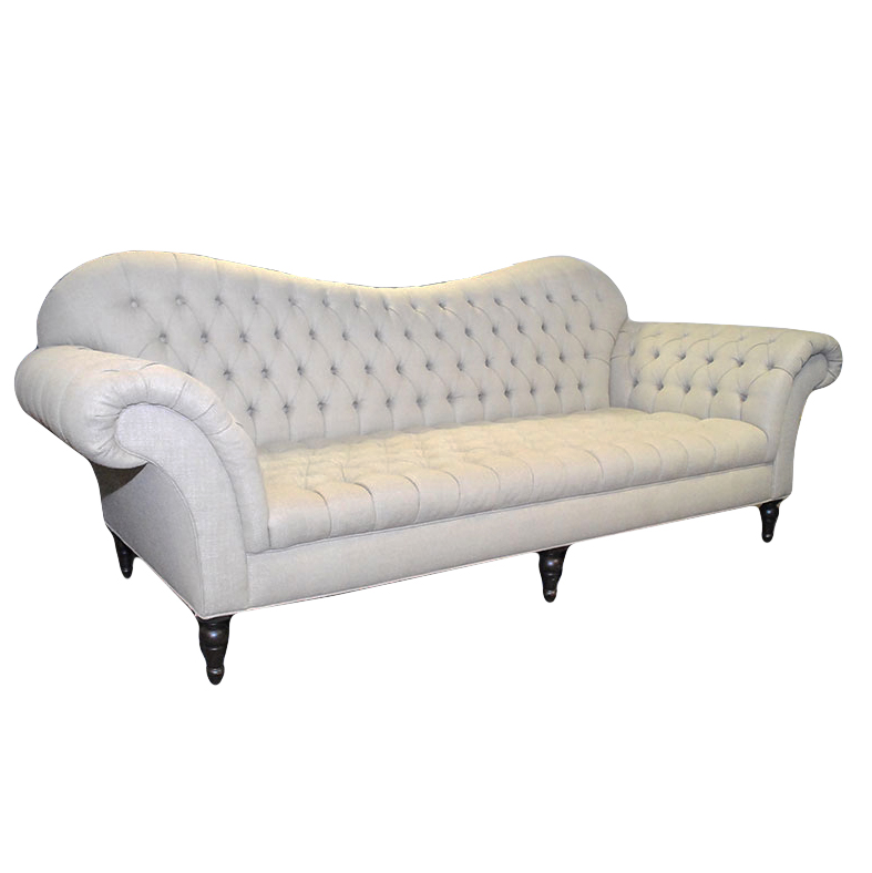 Contemporary Button Tufted Upholstered Club Sofa By Arhaus EBTH